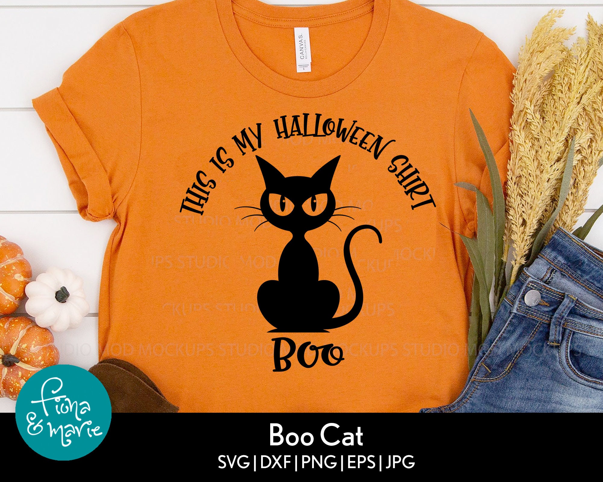 This is my Halloween Shirt Black Cat Boo svg svg png jpg | Etsy