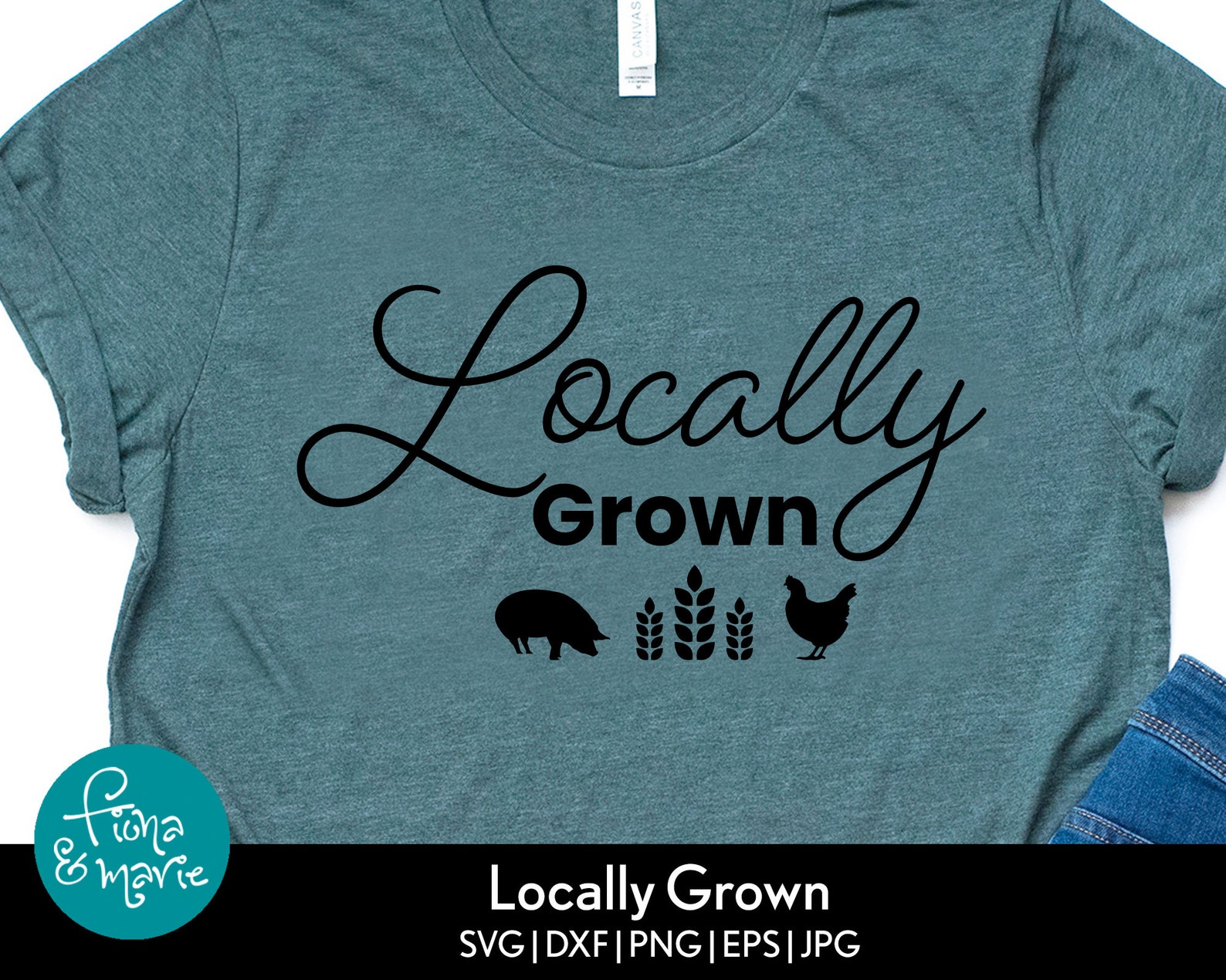 Locally Grown Svg | Farmers Svg | Support Local Farmers | Svg, Dxf, Eps ...
