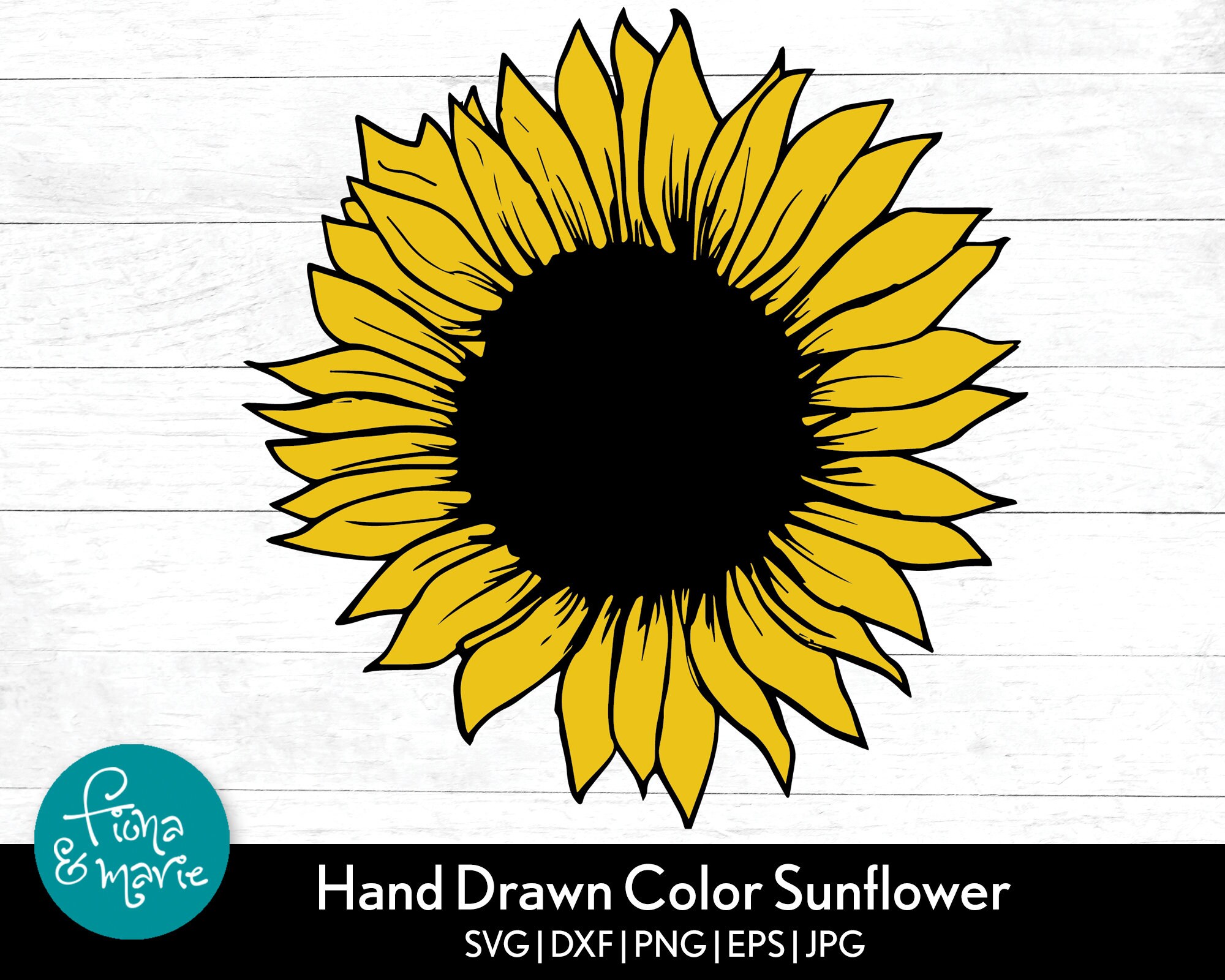 Sunflower Monogram Svg Sunflower Svg Color Svg Svg Png | Etsy