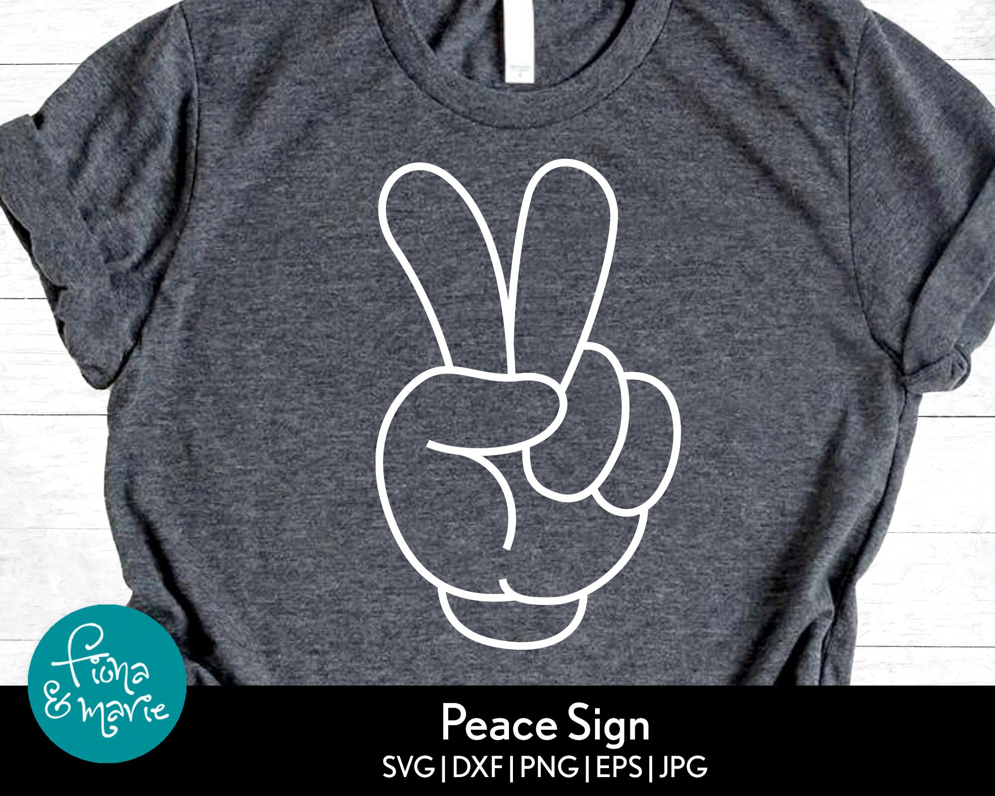 Peace Sign Hand SVG | Cricut & Silhouette Cut Files (digital Download ...