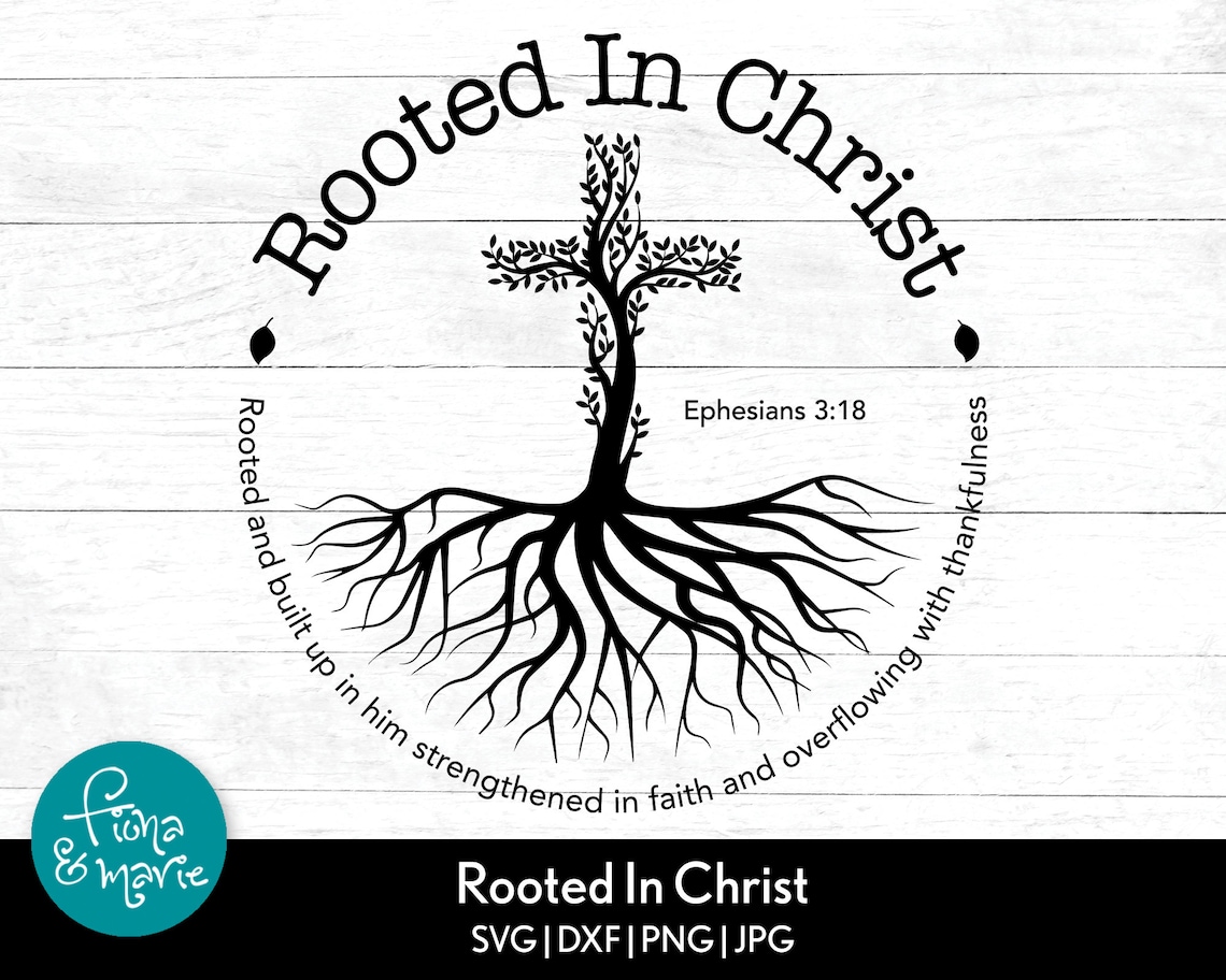 Rooted In Christ Bible Verse Svg Ephesians Svg Etsy | My XXX Hot Girl