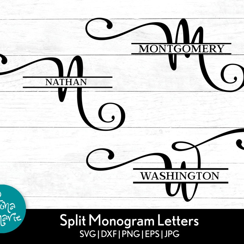 Split Letter Monogram Svg - Etsy