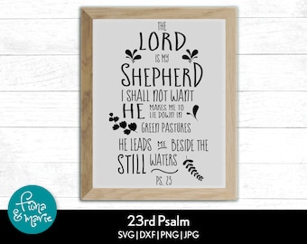 Psalm 23 Svg - Etsy