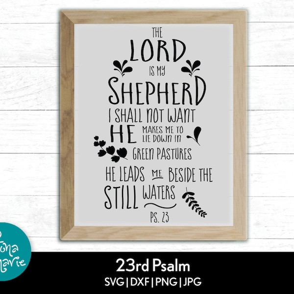 Psalm 23 Svg - Etsy