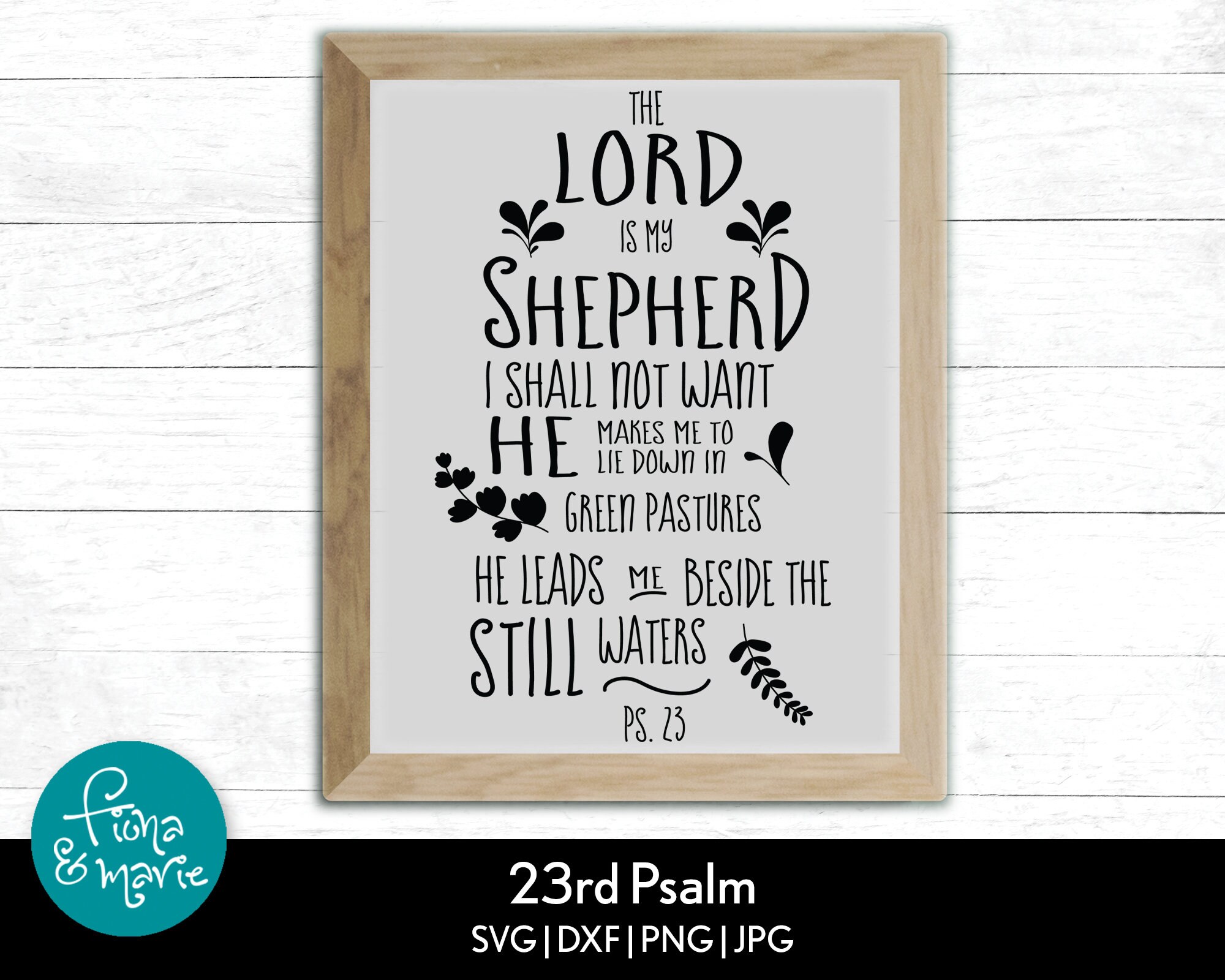 The Lord is My Shepherd Psalm 23 Jesus Svg Svg Dxf Jpg - Etsy