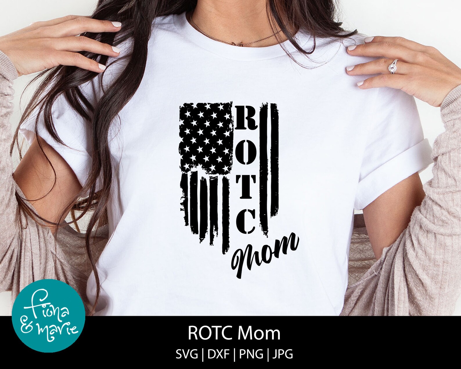 ROTC Mom Grunge American Flag SVG: Military Pride (digital Download) - Etsy