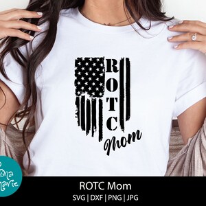 ROTC Mom Grunge American Flag Svg | Military Mom Svg | Mom Pride | Svg ...
