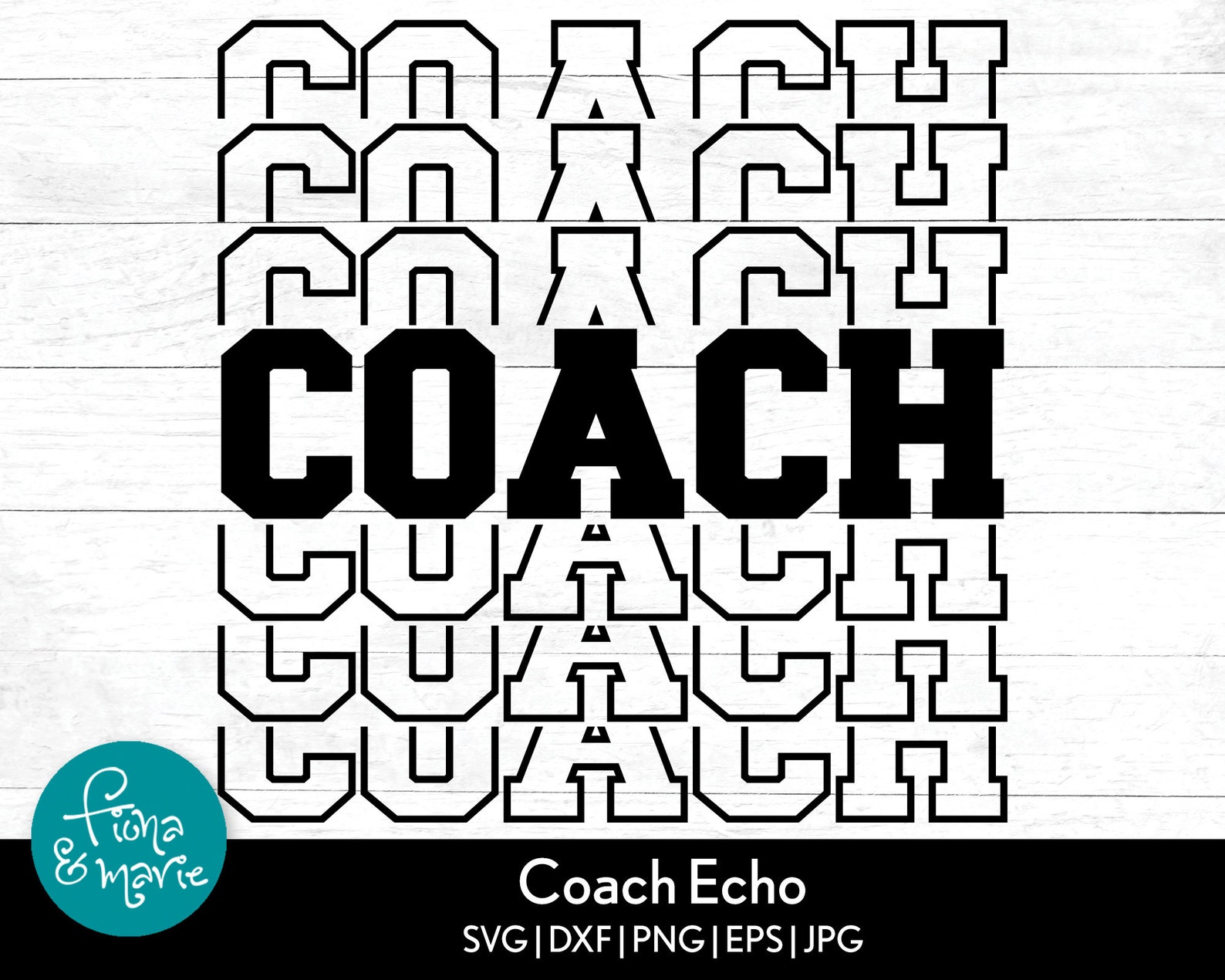 Coach SVG Design: T-shirt, Tumbler & Decal Cut File (digital Download ...
