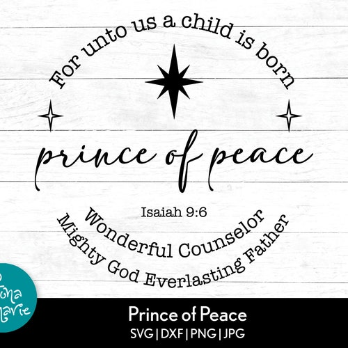 Unto Us A Child is Born Isaiah 9:6 Bible Verse Christian - Etsy