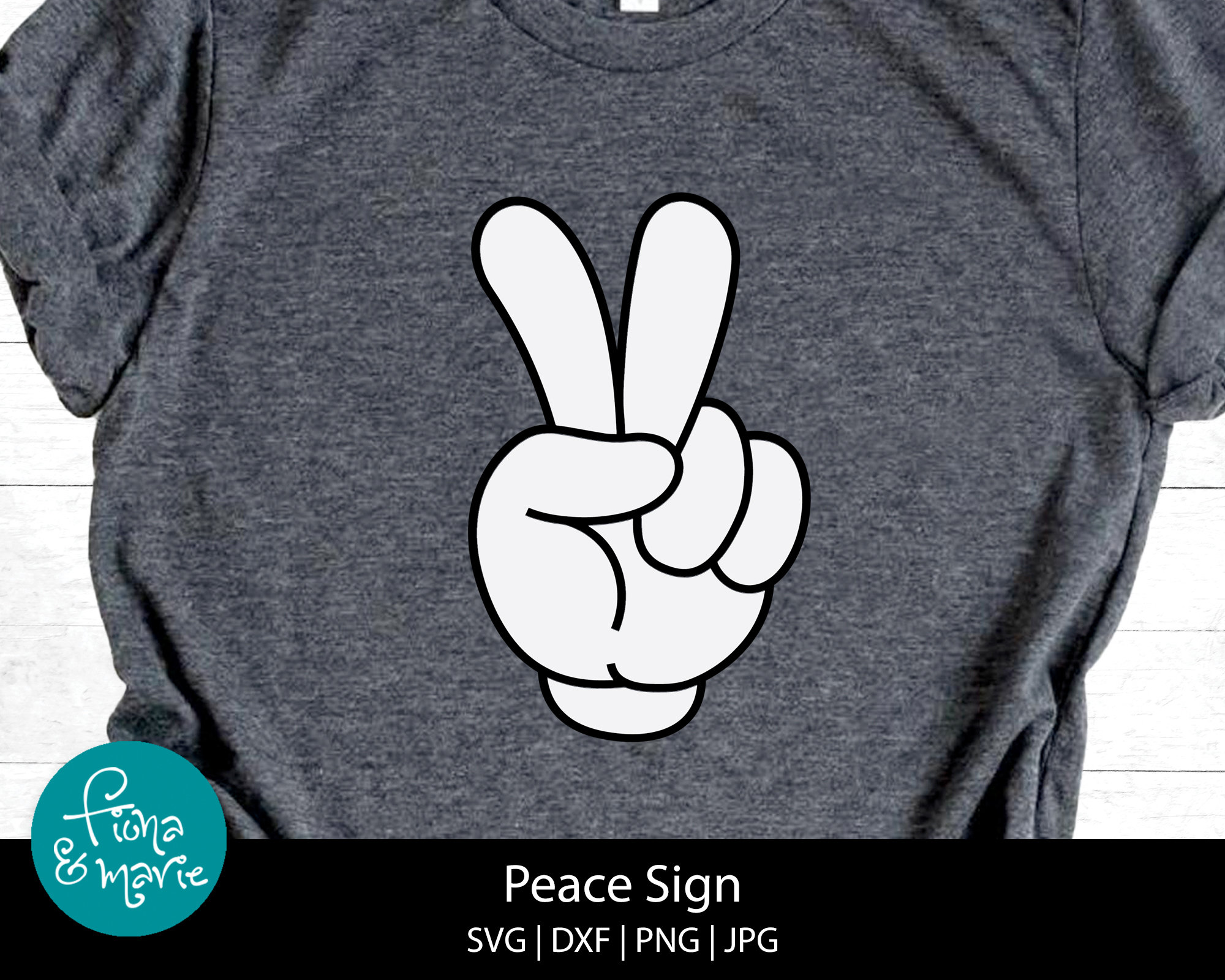 Peace Sign Hand SVG | Cricut & Silhouette Cut Files (digital Download ...