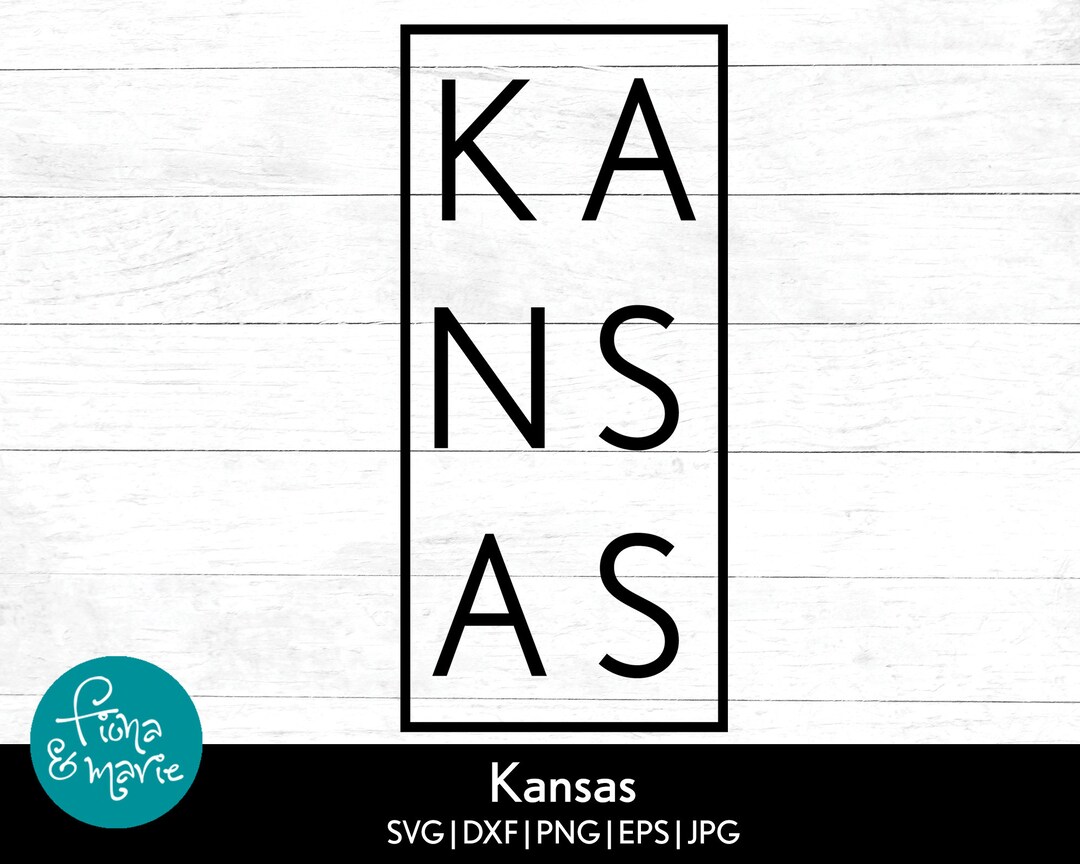 KANSAS Svg | Svg | Png | Jpg | Eps | Dxf | Ai | Mirrored PDF | Cut ...