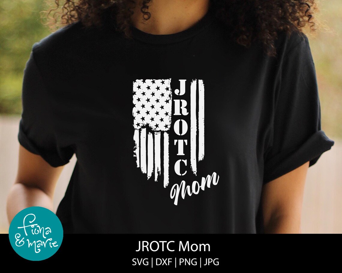 JROTC Mom Grunge American Flag SVG: Military Pride Cut File - Etsy