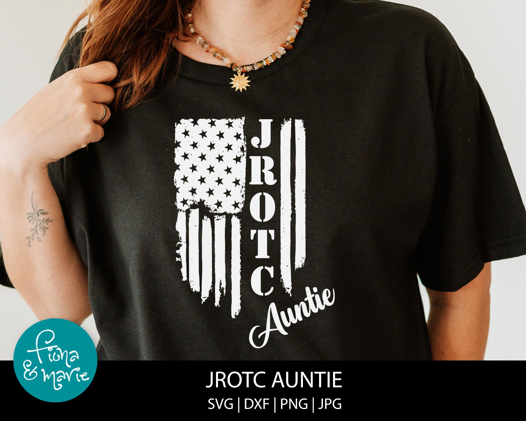 JROTC Auntie Grunge American Flag SVG: Military Pride (digital Download ...