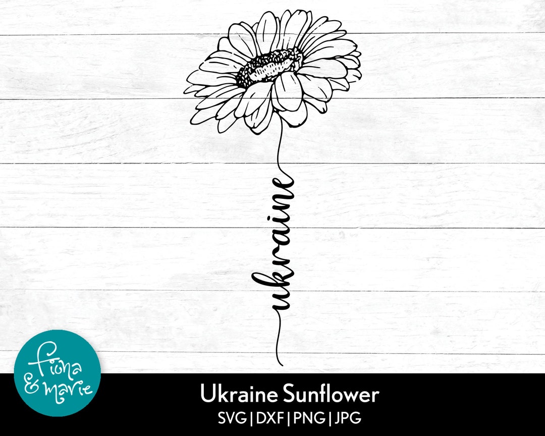 Ukraine Sunflower Svg Support Ukraine Sunflower Svg - Etsy