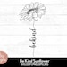 Be Kind Cursive Type Sunflower Svg Inspirational Svg, Dxf, Eps, Jpg ...