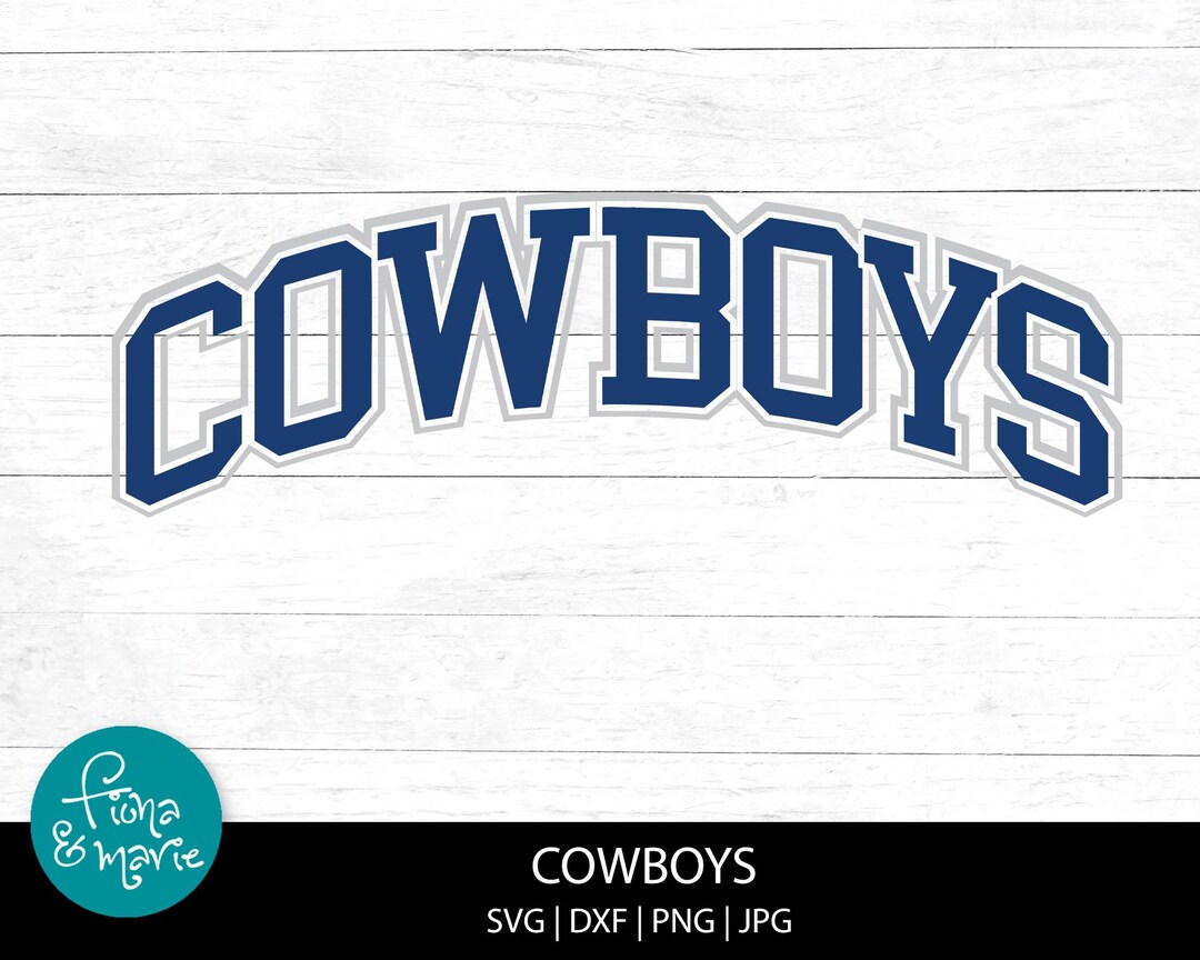 Cowboys Arched Varsity Letters SVG | Mascot Design (digital Download ...