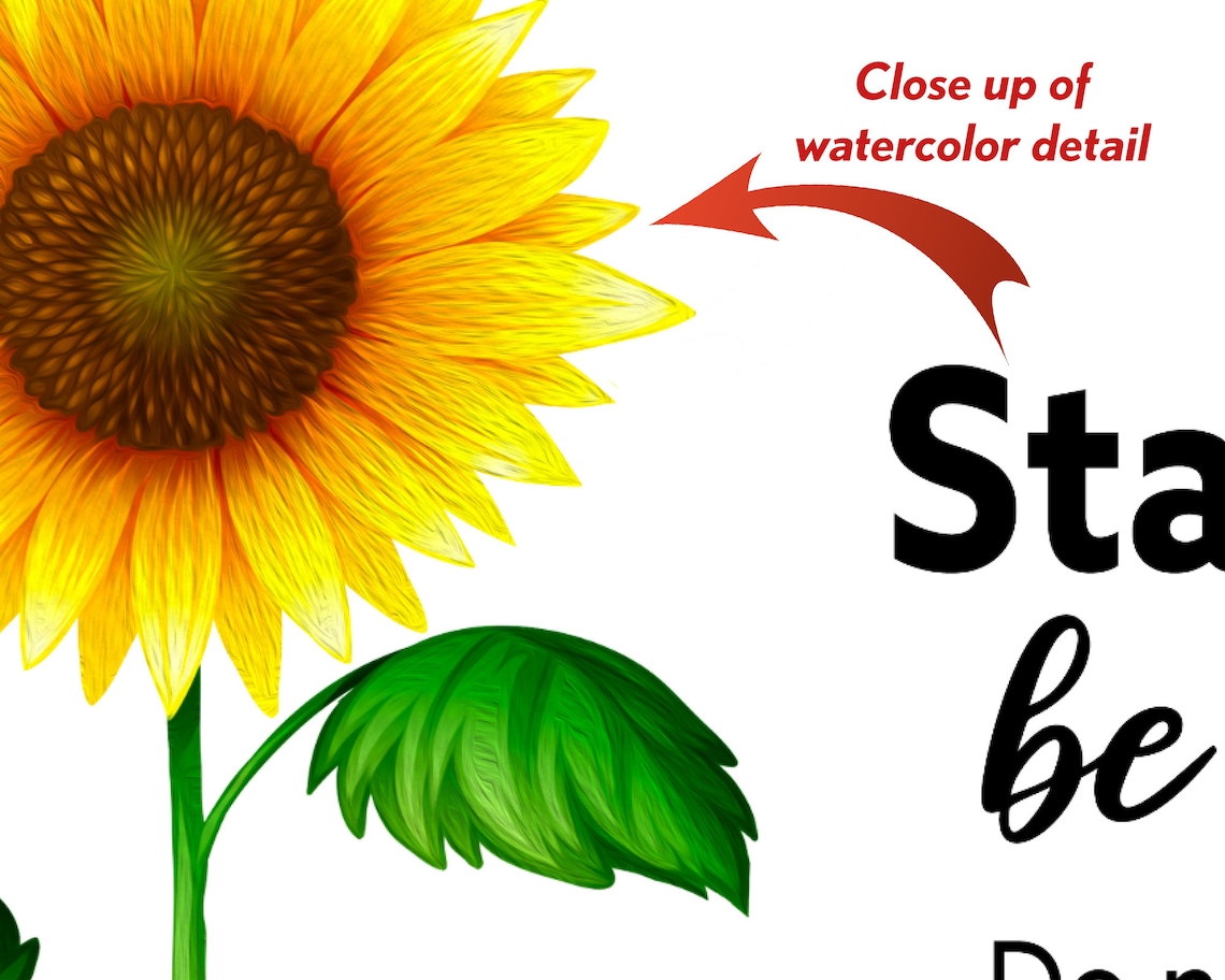 Stand Tall Be Brave Sunflower Svg PNG Image Files - Etsy