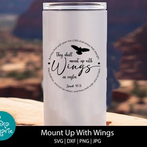 Isaiah 40:31 KJV, Mount up With Wings as Eagles, Bible Verse Svg, Dxf ...