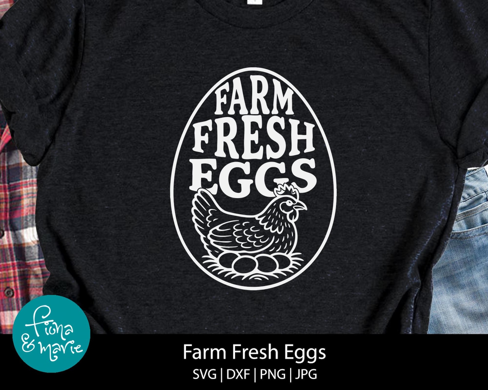 Farm Fresh Eggs SVG | Chicken Clipart (digital Download) - Etsy