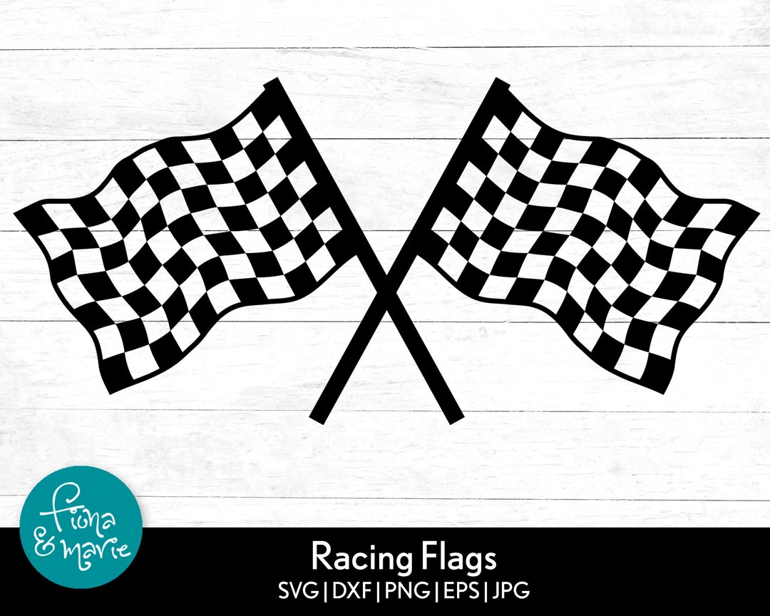 Checkered Racing Flags SVG | Cricut & Silhouette Cut Files (digital ...