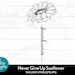 Never Give up Cursive Type Sunflower Svg Inspirational Svg, Dxf, Eps ...