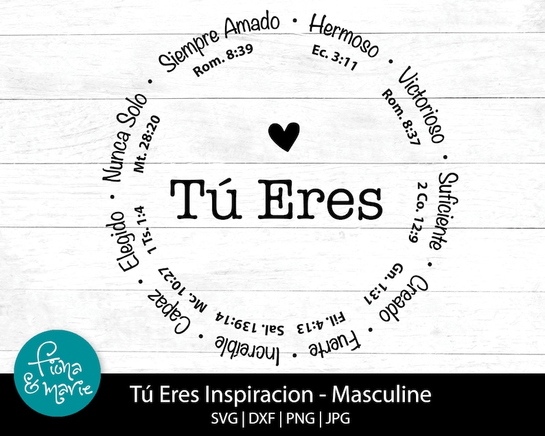 Tú Eres Inspiracion - Masculine Version | You Are Spanish Bible Verse ...