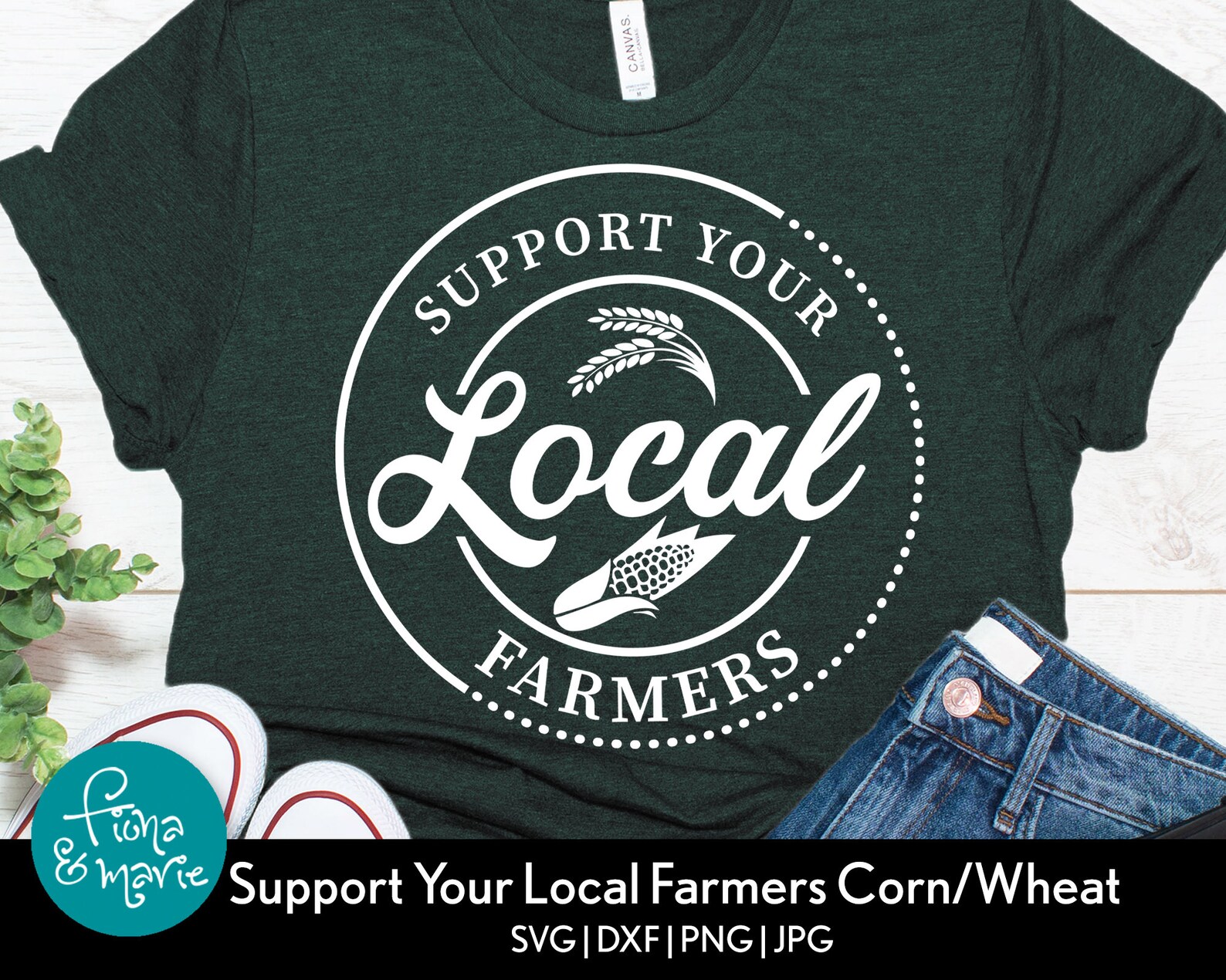 Support Your Local Farmers Svg Corn Wheat Edition Farm Svg - Etsy