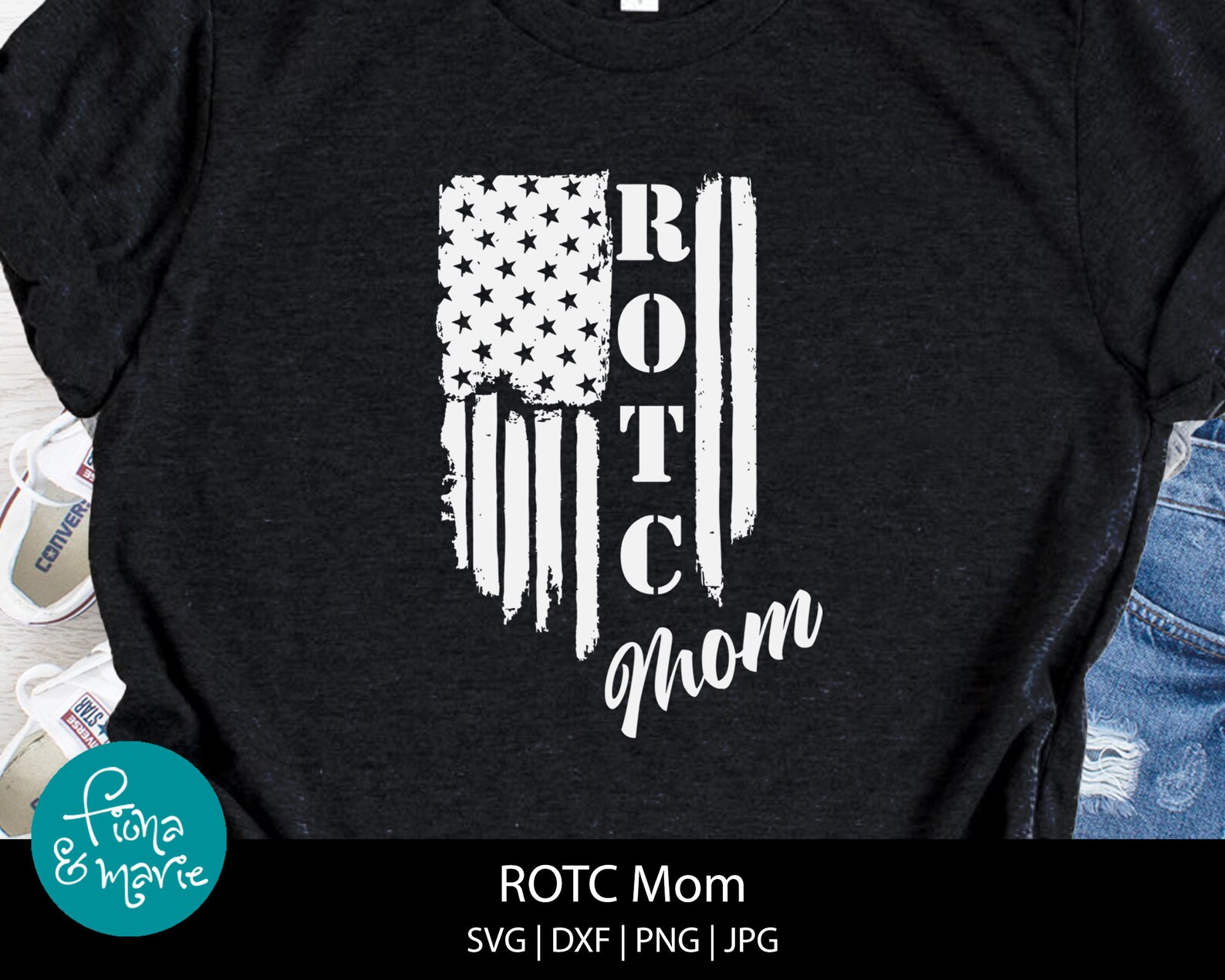 ROTC Mom Grunge American Flag SVG: Military Pride (digital Download) - Etsy