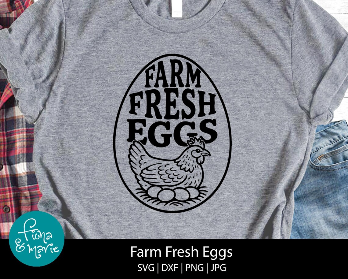 Farm Fresh Eggs SVG | Chicken Clipart (digital Download) - Etsy