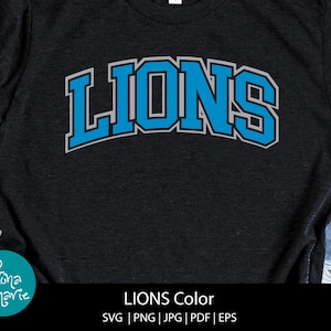 Lions Arched Varsity Letters | Lions Svg | Lions Png | Lions Mascot ...
