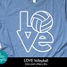 LOVE Volleyball Volleyball Svg Volleyball Mom Png for Shirt Cricut ...