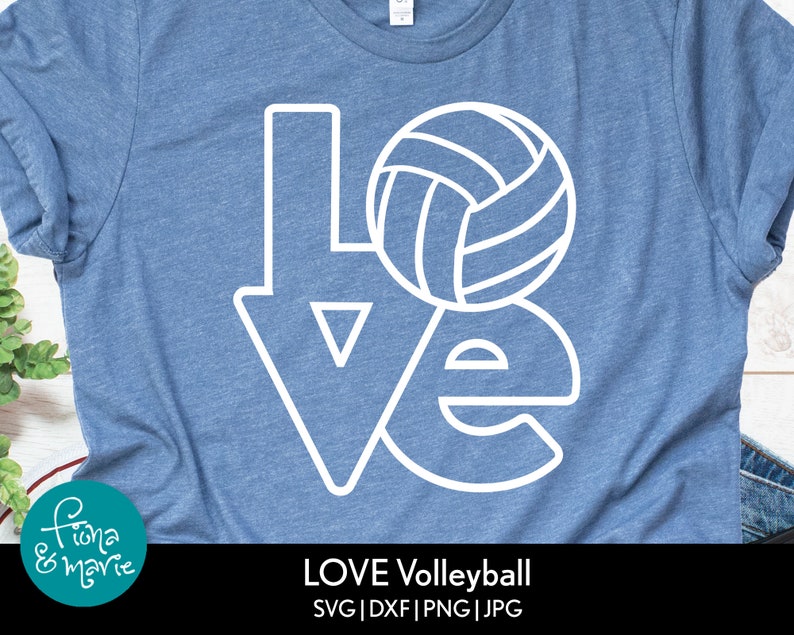 LOVE Volleyball Volleyball Svg Volleyball Mom Png for | Etsy