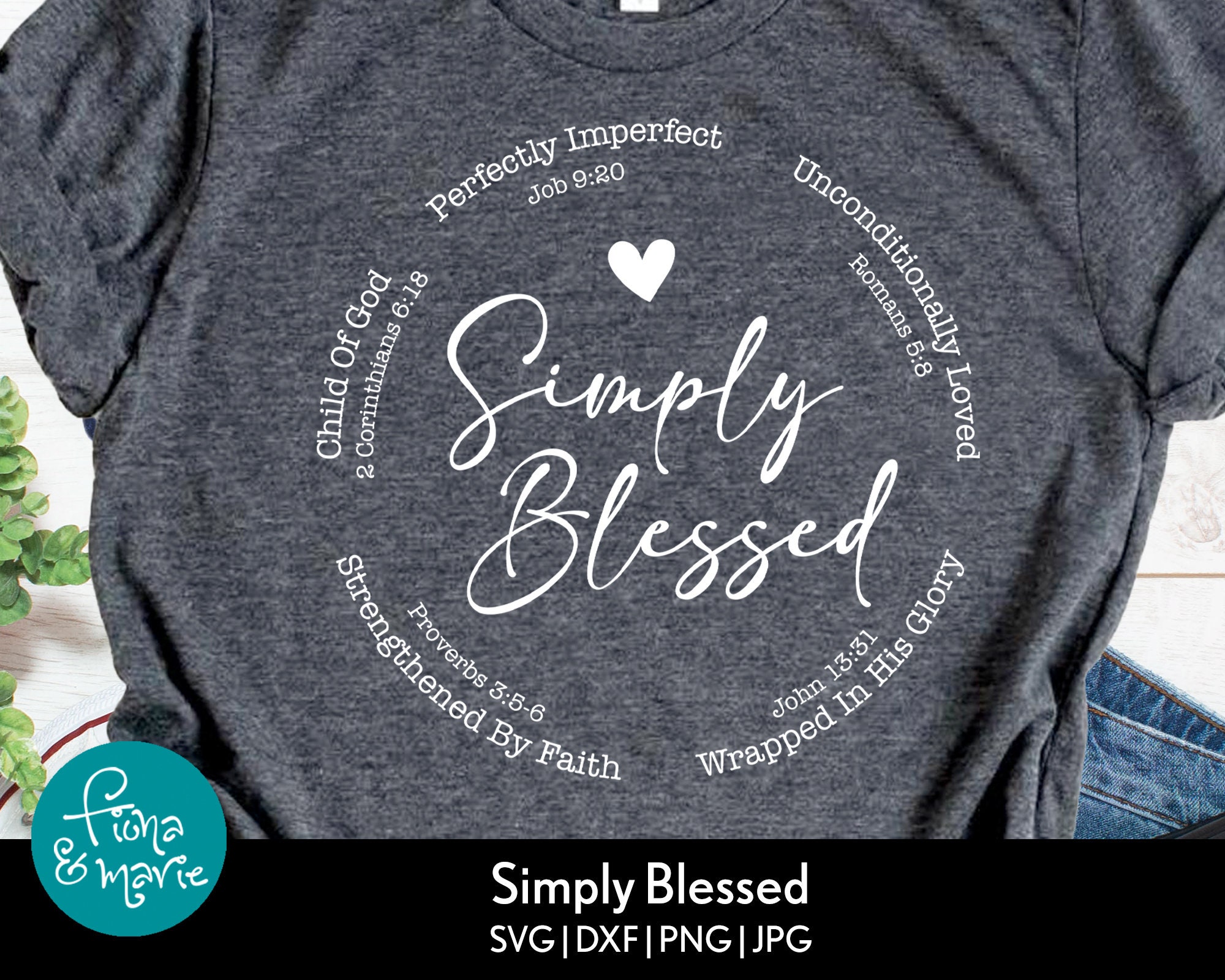 Simply Blessed Bible Verse Svg Inspirational Svg Svg Dxf - Etsy