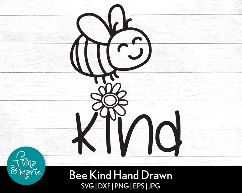 Bee Kind svg Be Kind svg Bee on Flower svg Kindness | Etsy