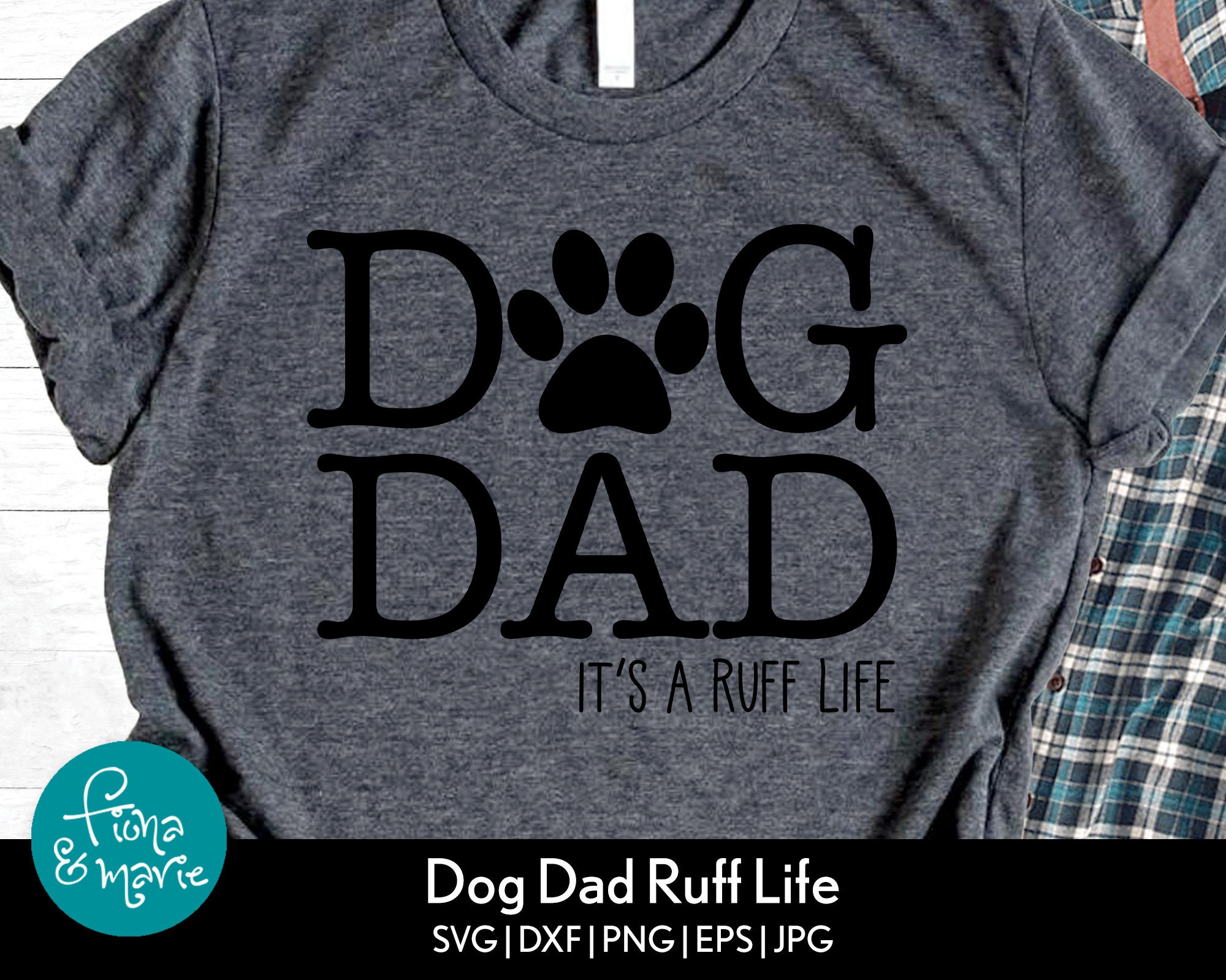 Dog Dad Svg Paw Print Svg Gift for Dog Dad Svg Dxf - Etsy