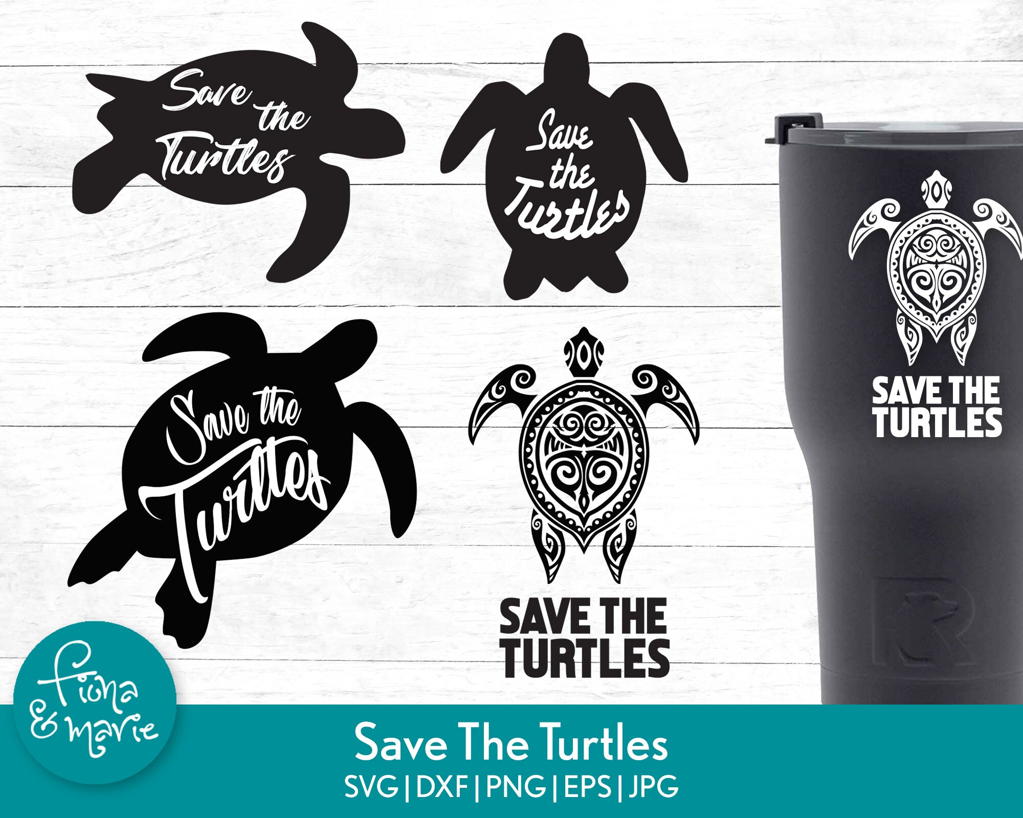 Turtle SVG Bundle: Save the Turtles Mandala Designs (digital Download ...