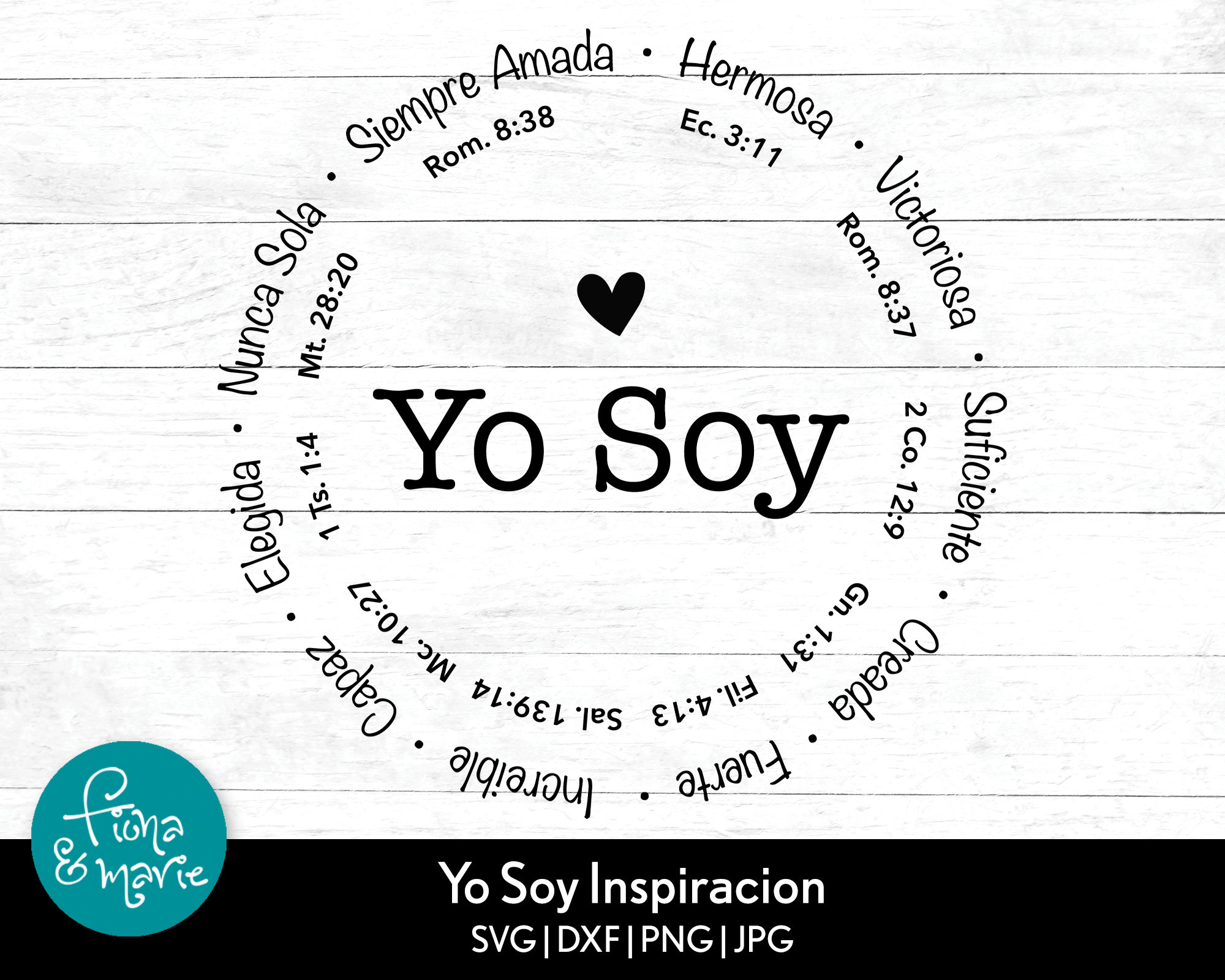 Yo soy inspiracion I am Inspiration in Spanish Bible Verse | Etsy