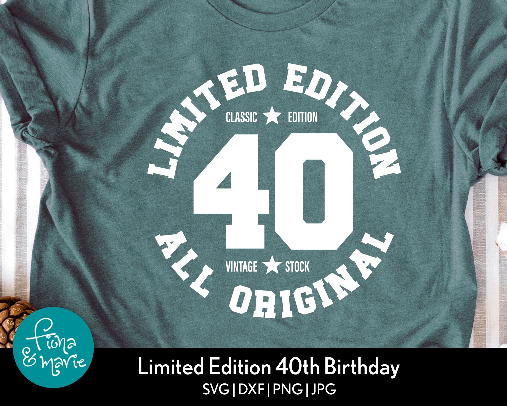 40th Birthday SVG: Limited Edition Design (digital Download) - Etsy