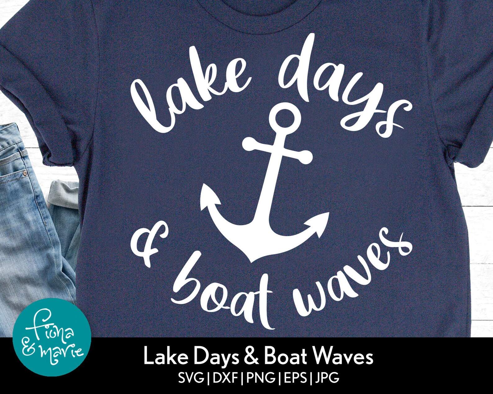 Lake Days & Boat Waves Svg, Lake Life Svg, Boating, Svg, Png, Jpg, Eps ...
