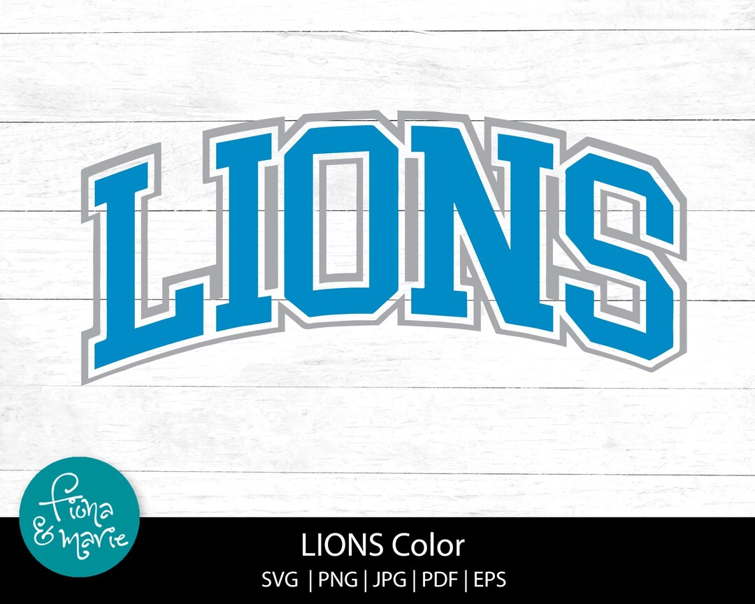 Lions Arched Varsity Letters | Lions Svg | Lions Png | Lions Mascot ...