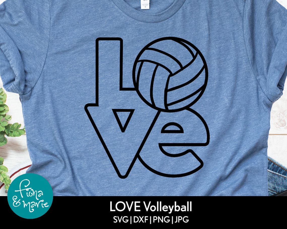 LOVE Volleyball Volleyball Svg Volleyball Mom Png for | Etsy
