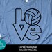 LOVE Volleyball Volleyball Svg Volleyball Mom Png for Shirt Cricut ...