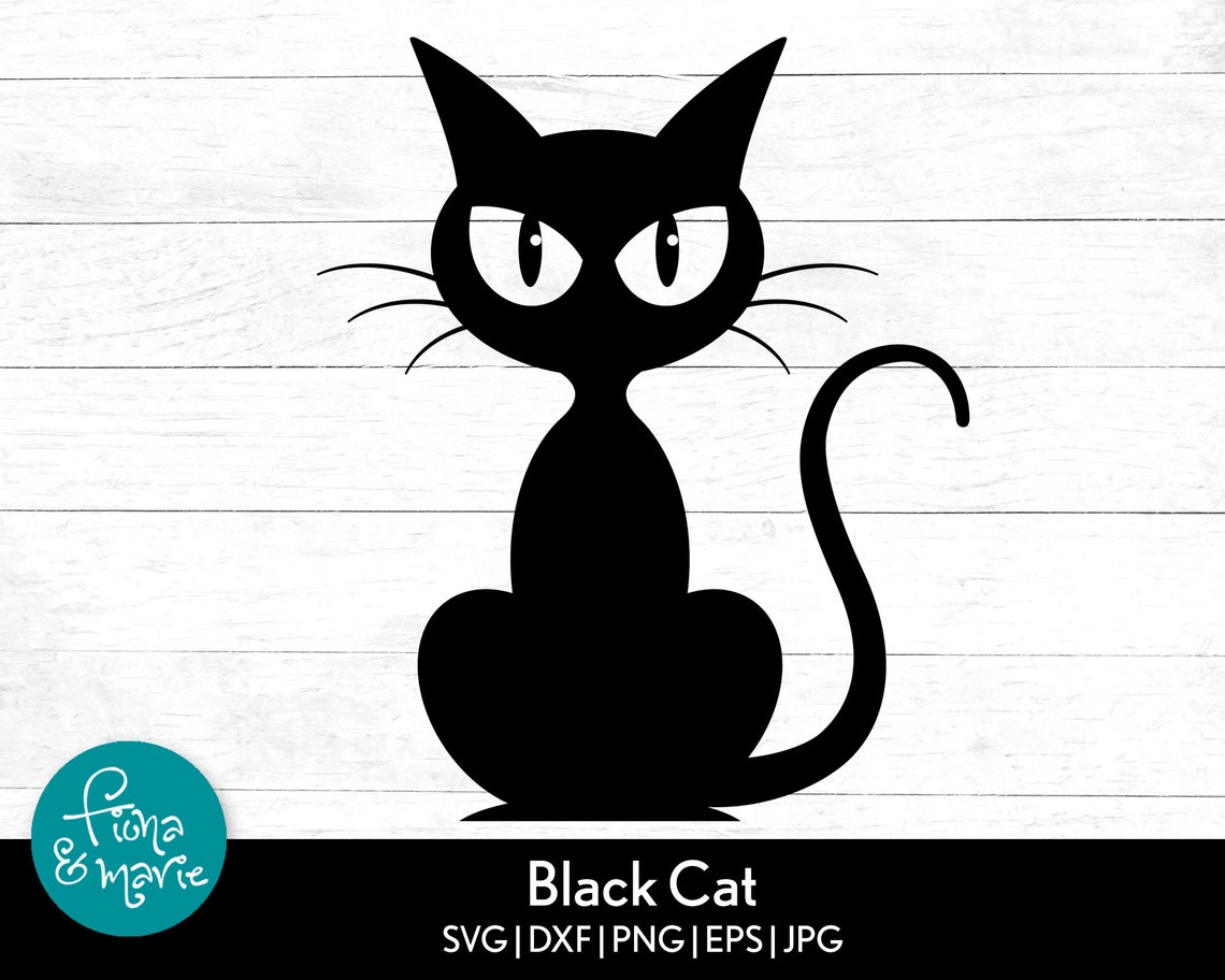 Black Cat SVG, Halloween Clipart (digital Download) - Etsy