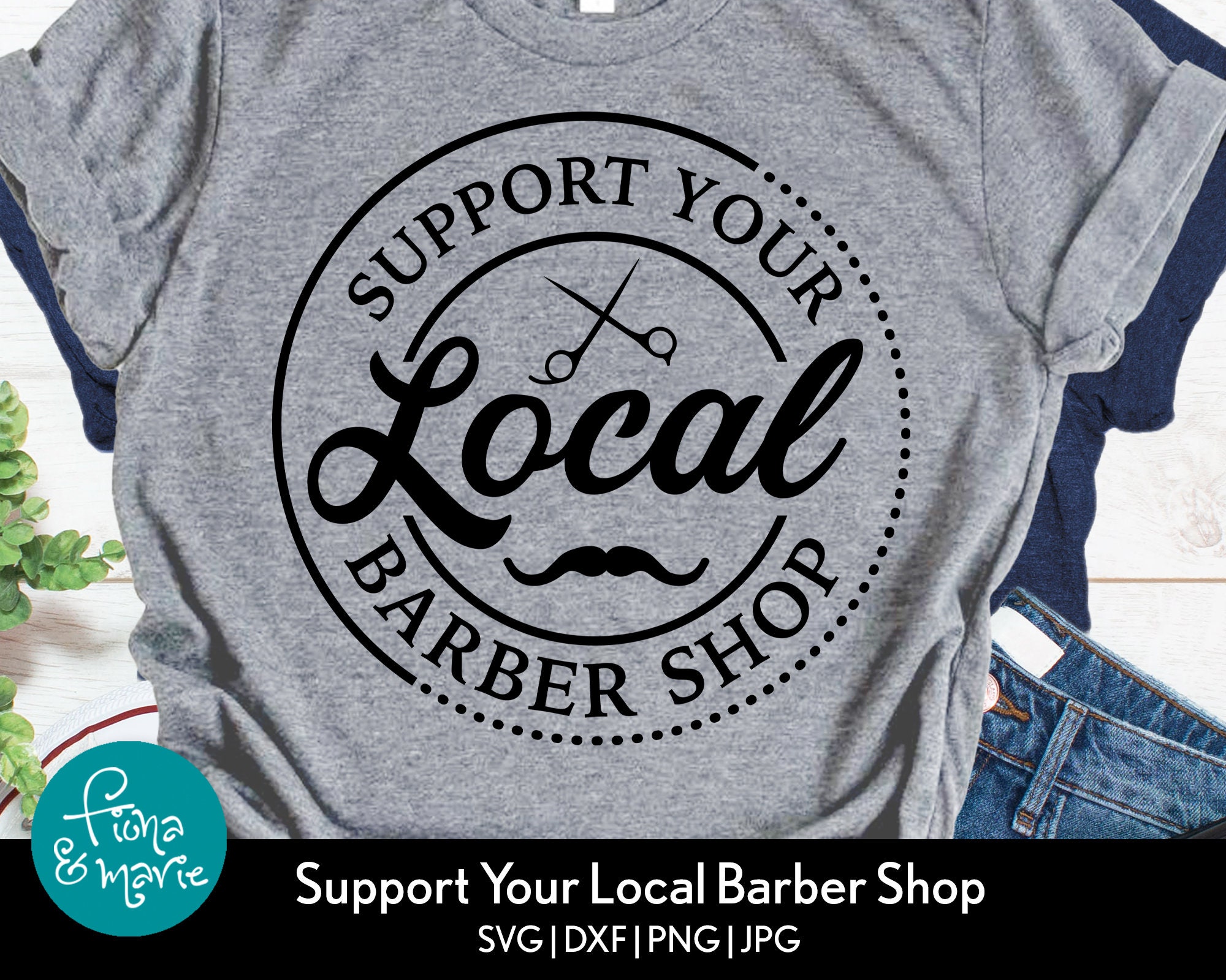 Support Your Local Barber Shop Svg Hair Salon Svg Barber | Etsy