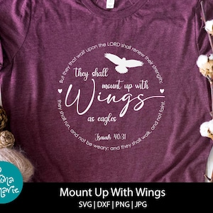 Isaiah 40:31 KJV, Mount up With Wings as Eagles, Bible Verse Svg, Dxf ...