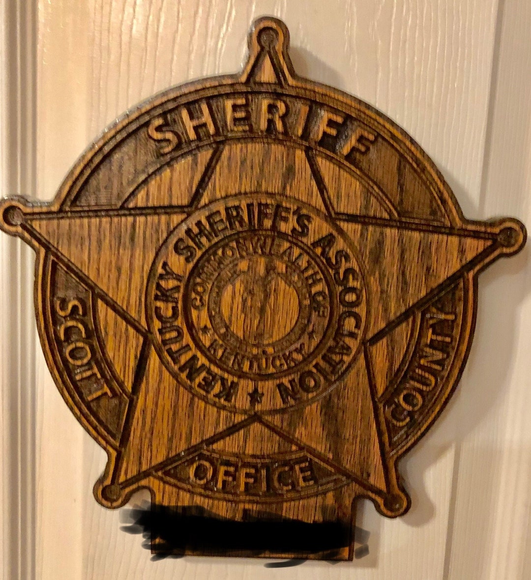 Scott County Kentucky Sheriff Badge Wood Plaque - Etsy