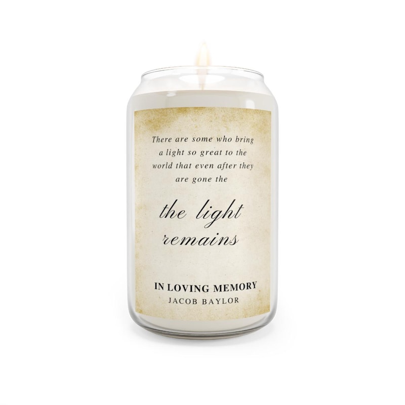 Sympathy Candle - Etsy
