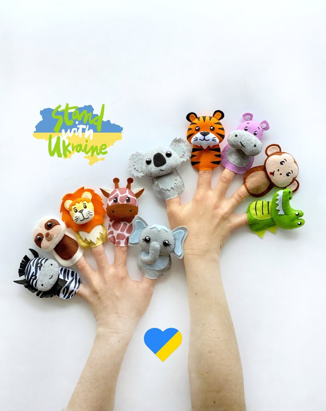 Finger Puppets for Kid Felt Animal Puppet Set for Babies With - Etsy