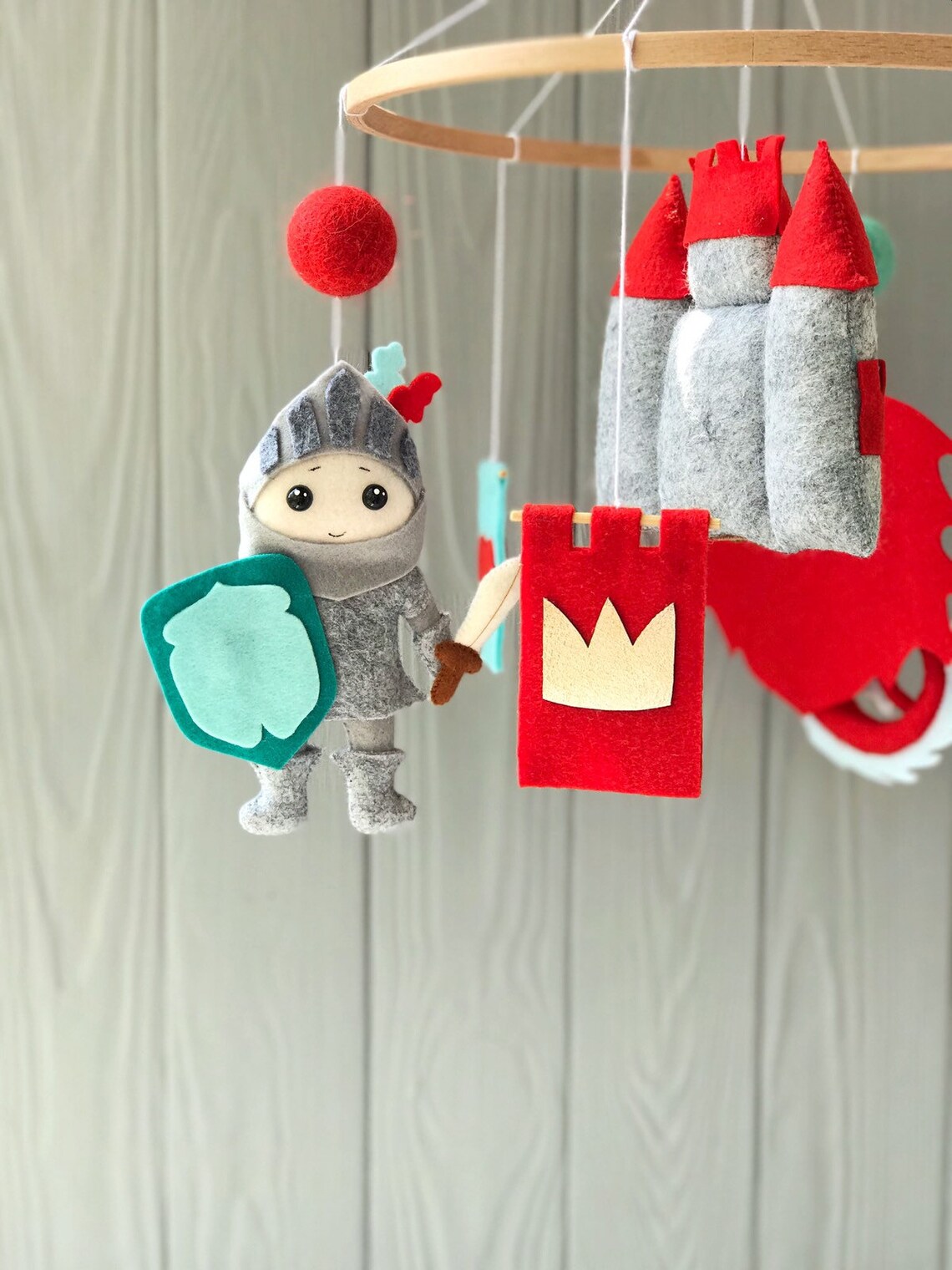 Baby Mobile Nursery Room Decor Dragon Mobile With Knight - Etsy