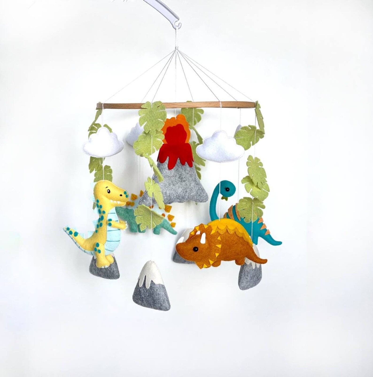 Dinosaur Mobile for Nursery Baby Room Decor Felt Dino Mobile - Etsy UK